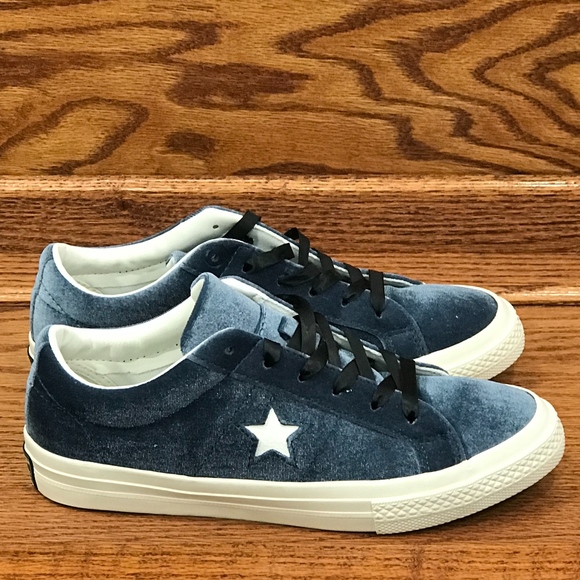 Converse | Shoes | Converse One Star Ox Navy Egret Velvet Shoes | Poshmark